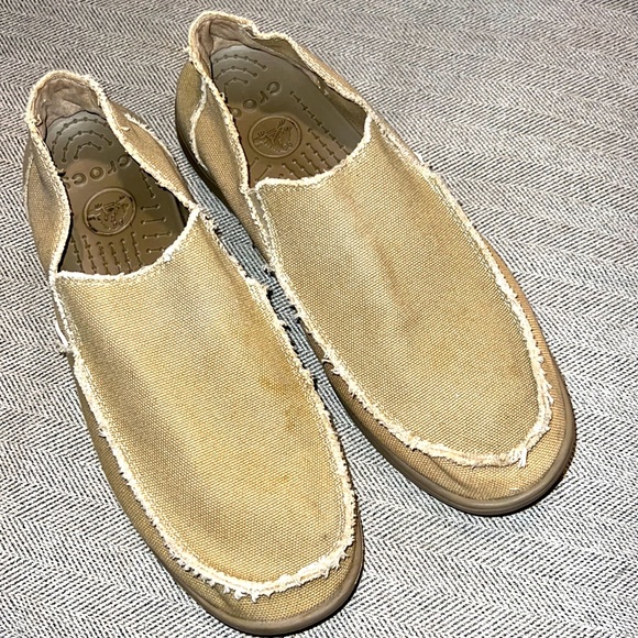 CROCS | Shoes | Crocs Mens Santa Cruz Loafers Woven Canvas Slip On ...